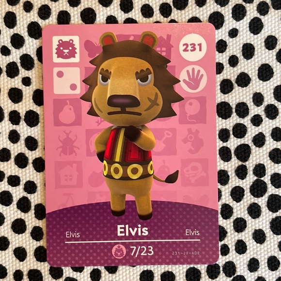 Other | Genuine Acnh Elvis Amiibo Card | Poshmark